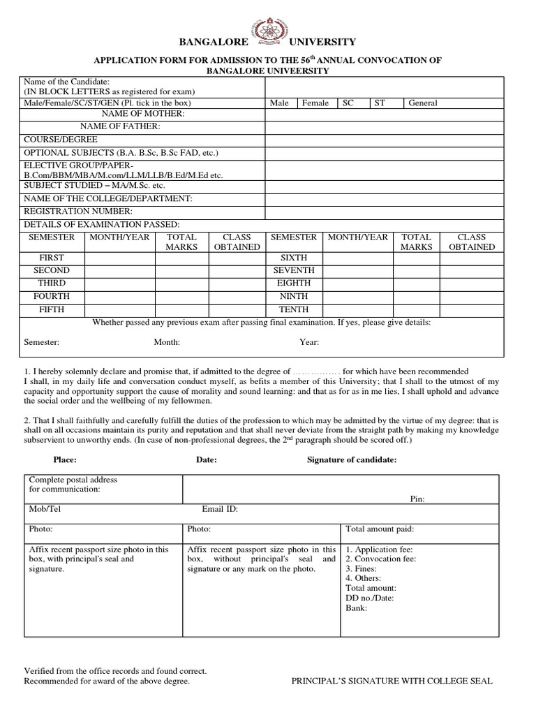 56th CONVOCATION APPLICATION | PDF | Vocational Education | Educational Assessment And Evaluation