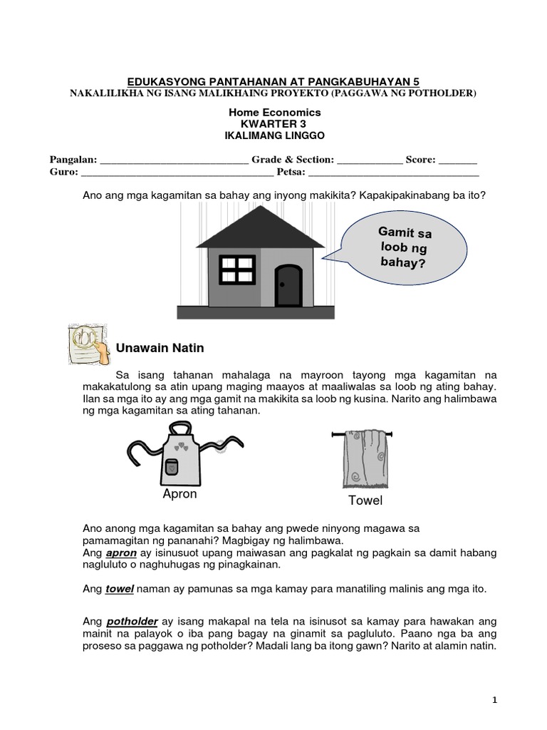 Epp - Grade5 - Module5 - Q3 - W5 (4 Pages) | PDF
