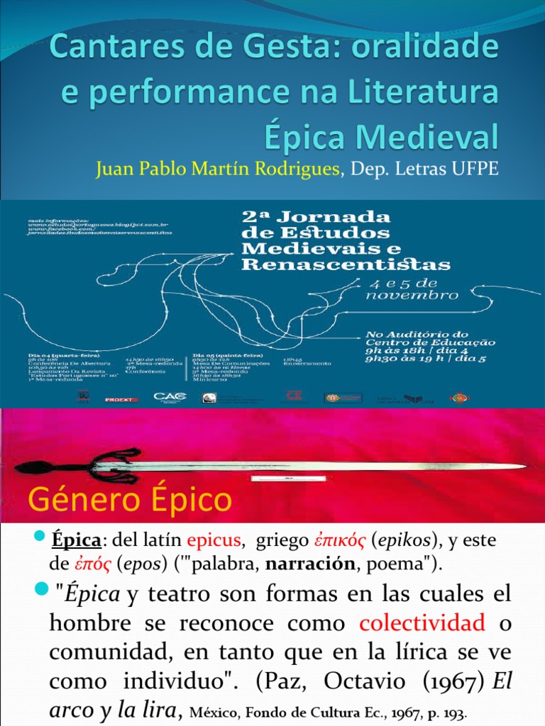 Cantares de Gesta-PPT Castilla y Los Romances Medievales. Mester de ...