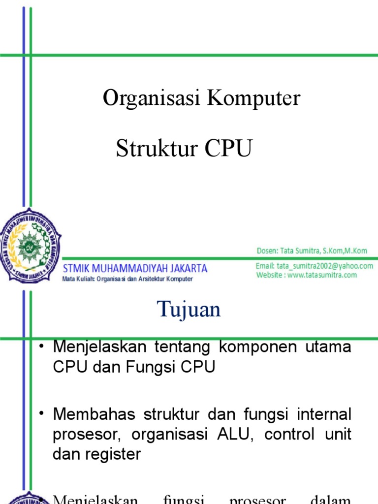 05 Struktur CPU | PDF