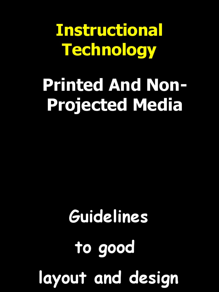 Media Design Guidelines for Instructional Tech | PDF