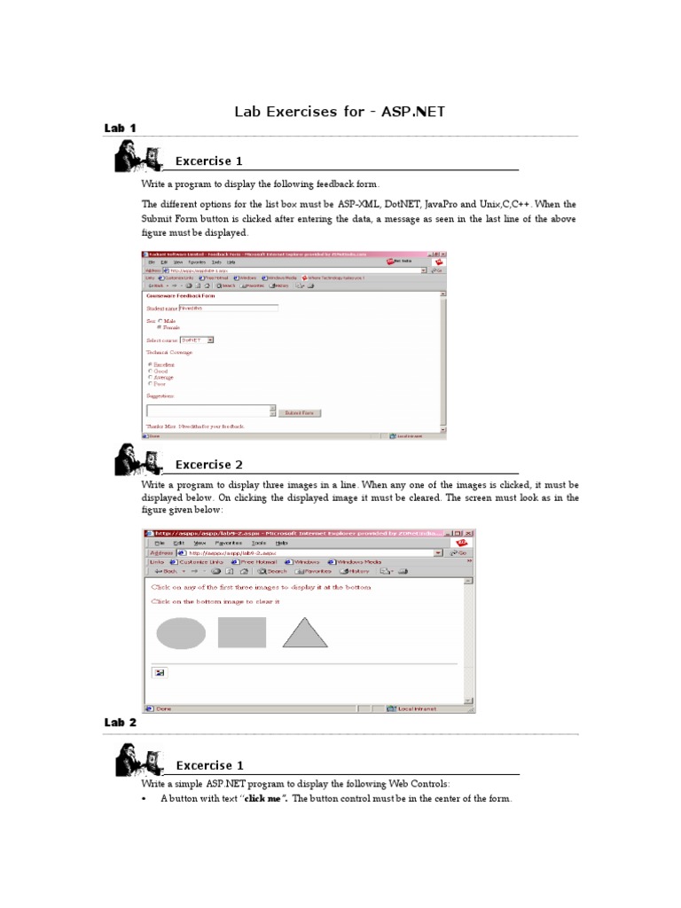 Lab Exercises | PDF | Button (Computing) | World Wide Web