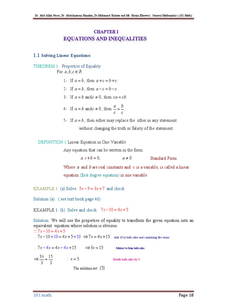 General Mathematics 101 Math Weeks 5, 6 | PDF | Equations ...