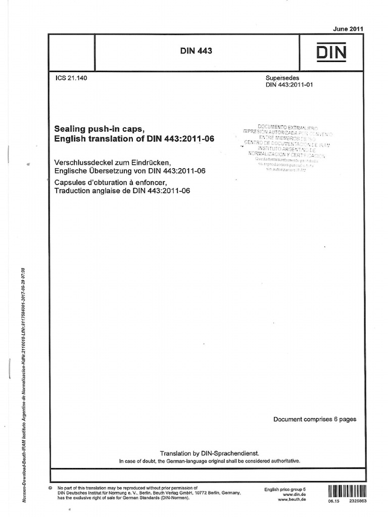 Norma Din. 443 | PDF