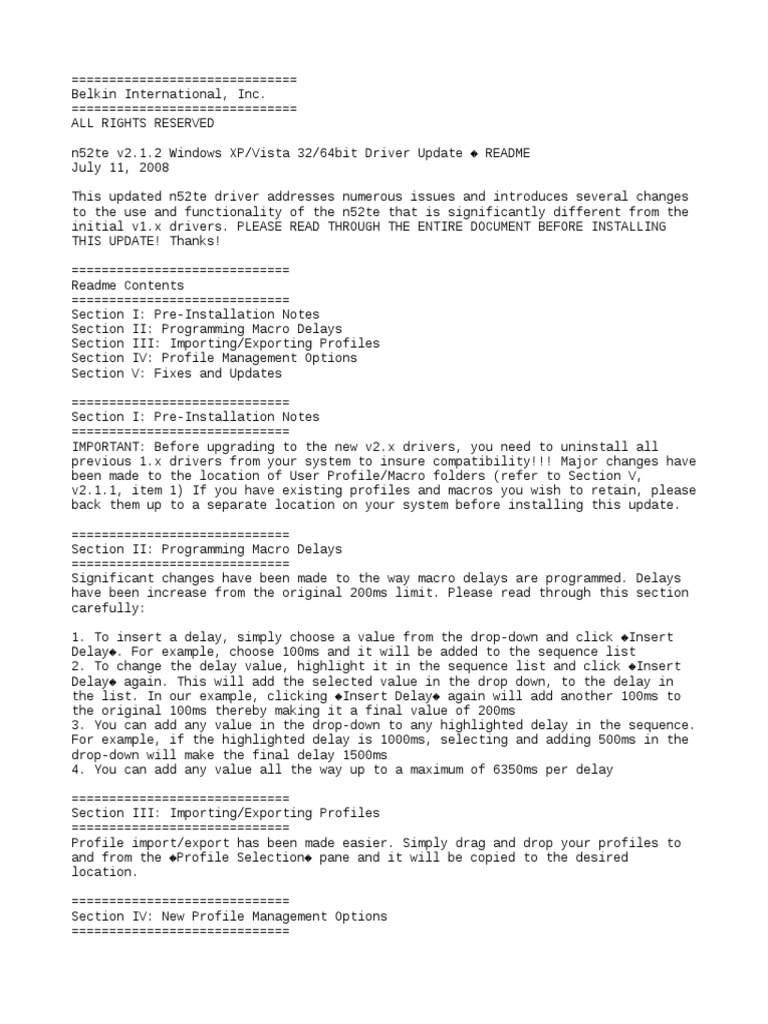 n52te Driver Update v2.1.2 Instructions | PDF | Button (Computing ...