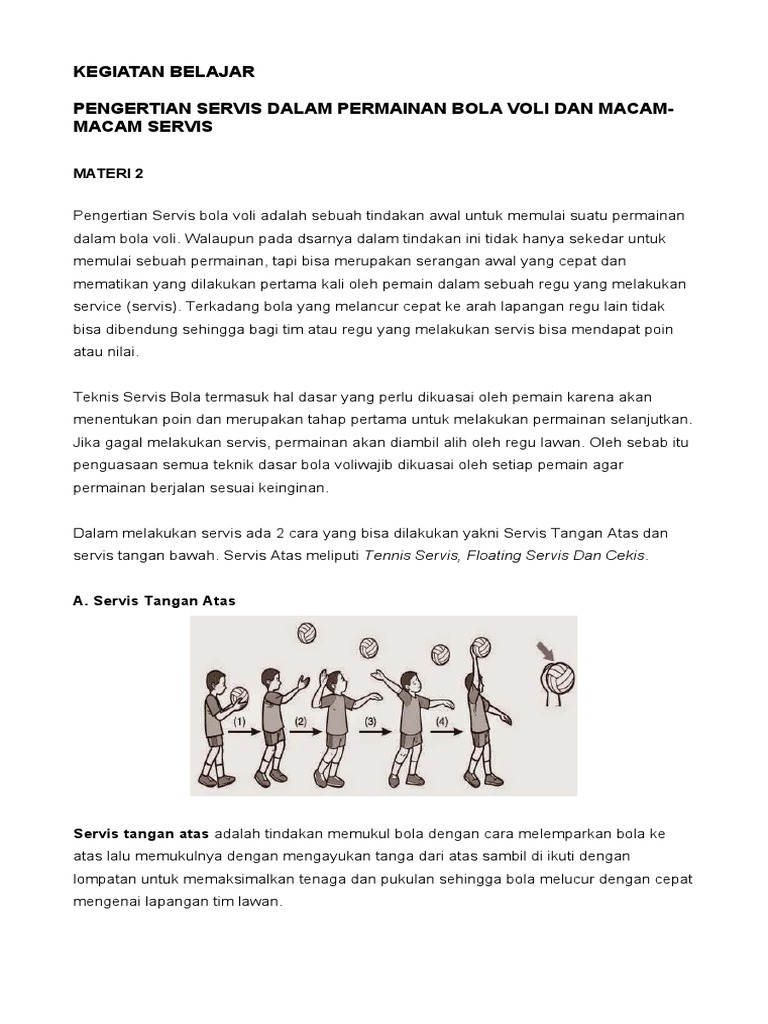 Teknik Servis Bola Voli yang Efektif | PDF | Olahraga & Rekreasi