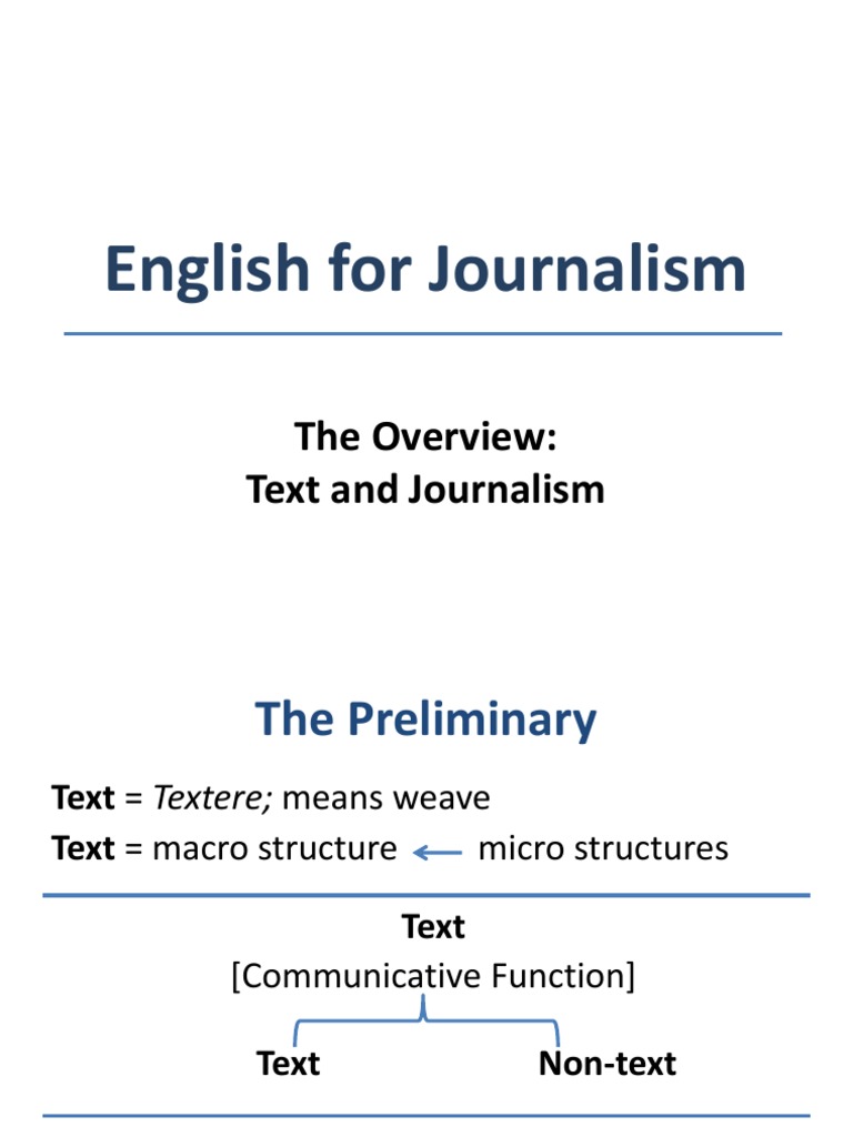 Journalism Text Analysis Guide | PDF | Journalism | News