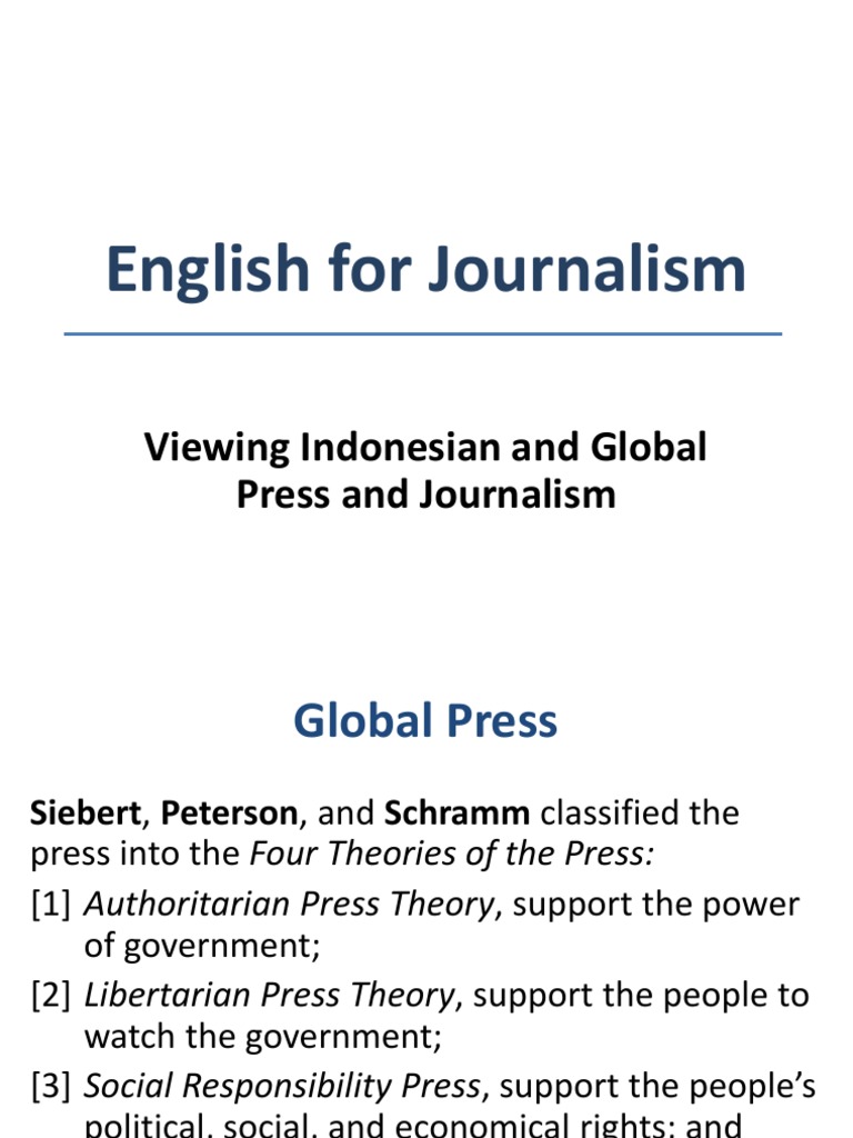 4 English For Journalism - Global and Indonesia Press | PDF | News ...