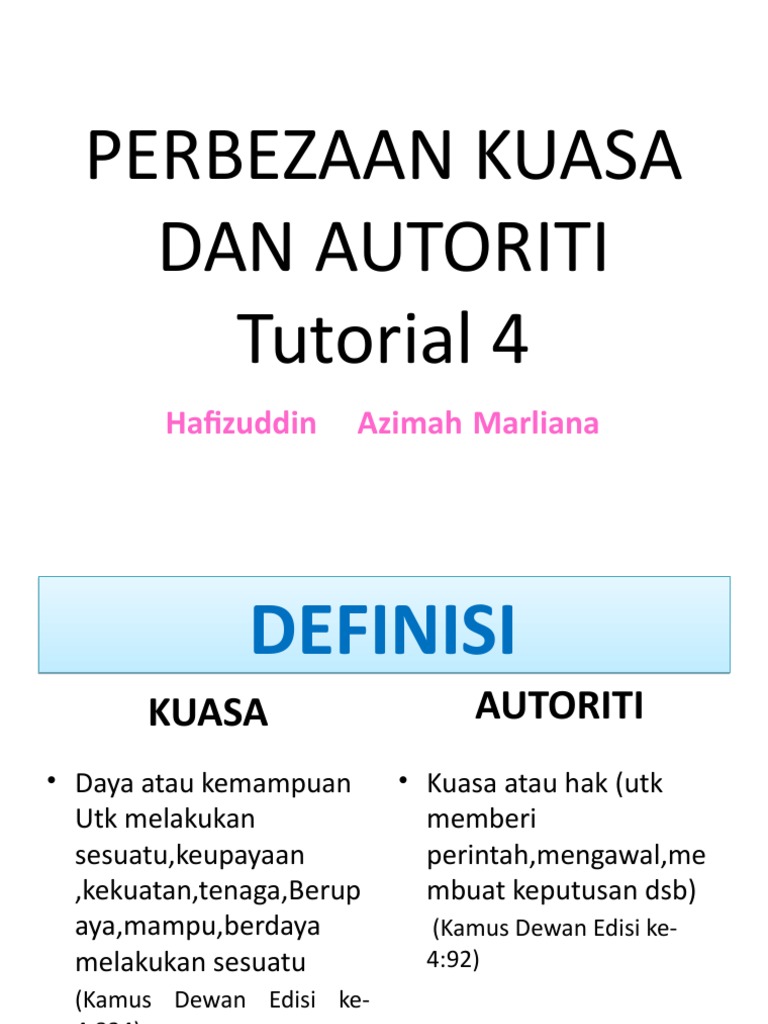 Perbezaan Kuasa Dan Autoriti | PDF