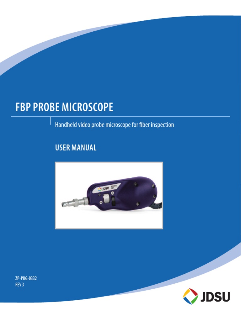 FBP Handheld Video Probe Microscope For Fiber Inspection Manual | PDF ...