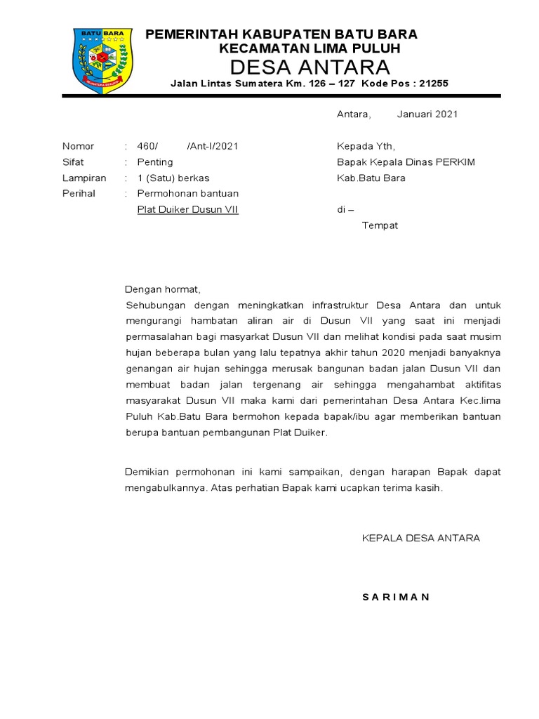 Proposal Plat Duecker Dusun Vii | PDF