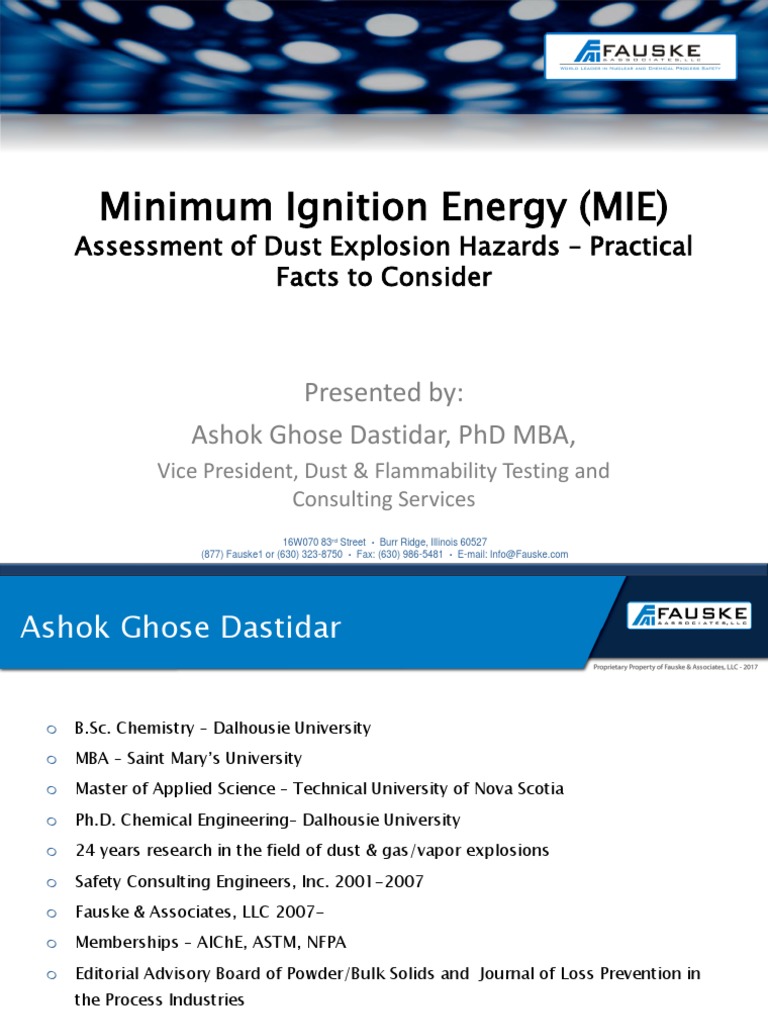 Minimum Ignition Energy For Coal Pdf Explosion Combustion