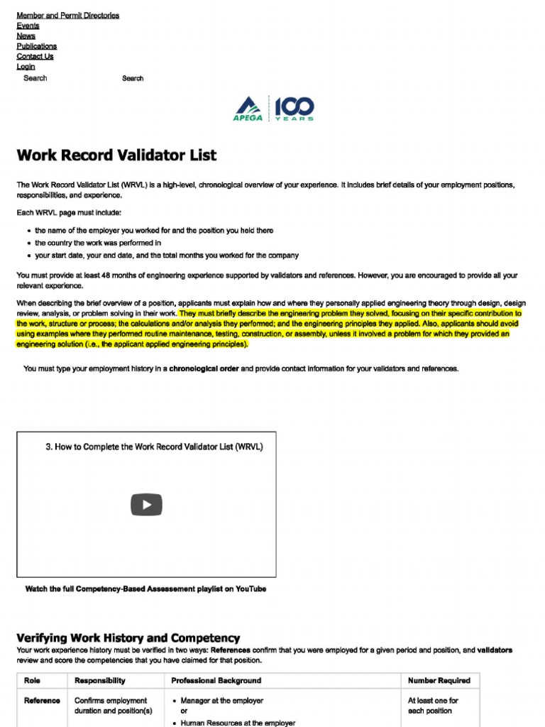 Work Record Validator List - APEGA | PDF | Engineering | Design