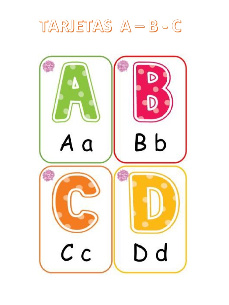 Tarjetas Abc | PDF