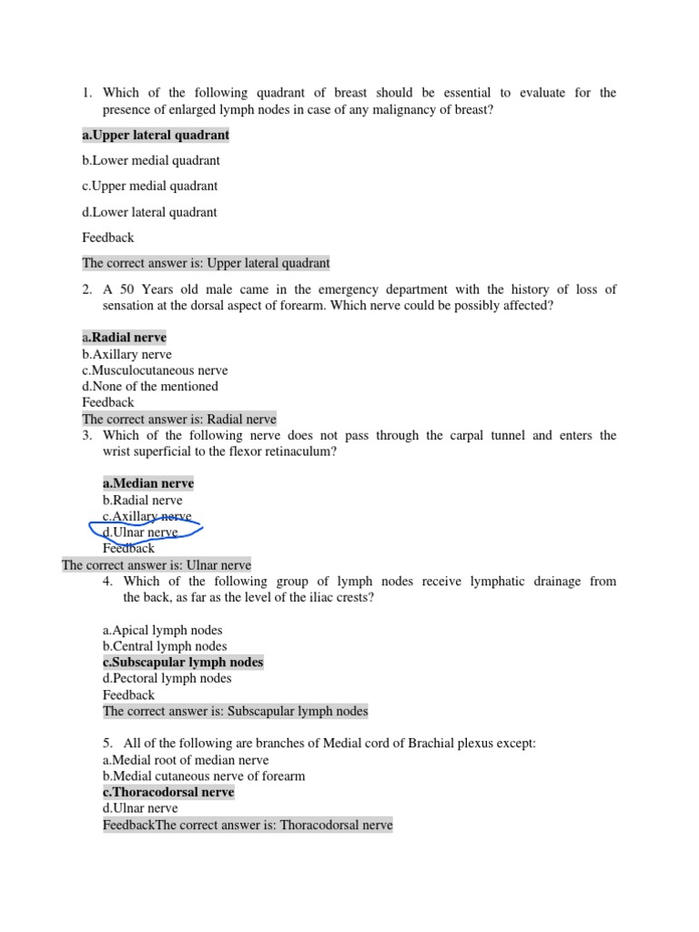 Anatomy Mcqs Pdf Human Anatomy Limbs Anatomy