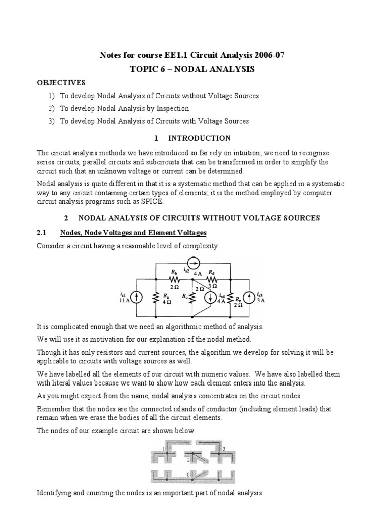 Nodal Analysis | PDF | Electrical Network | Network Analysis (Electrical Circuits)
