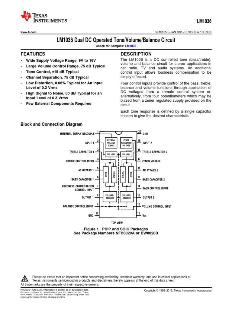 Datasheet LM 1036 | PDF | Electronic Engineering | Computer Engineering