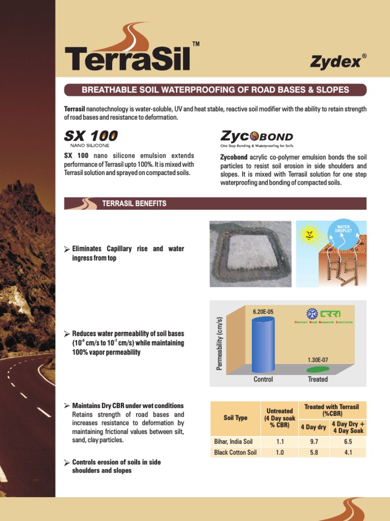 Terrasil: Soil Waterproofing Solutions | PDF | Soil | Road Surface
