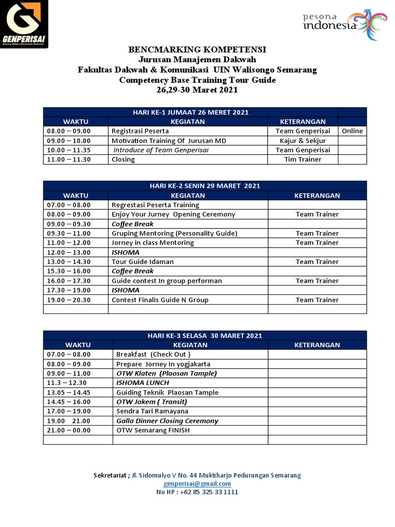 Tour Guide Training Event | PDF