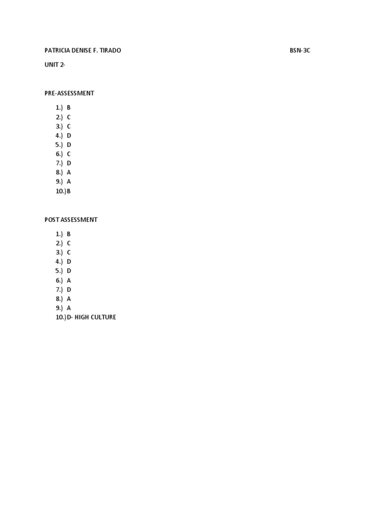 Unit 2 Assessment | PDF