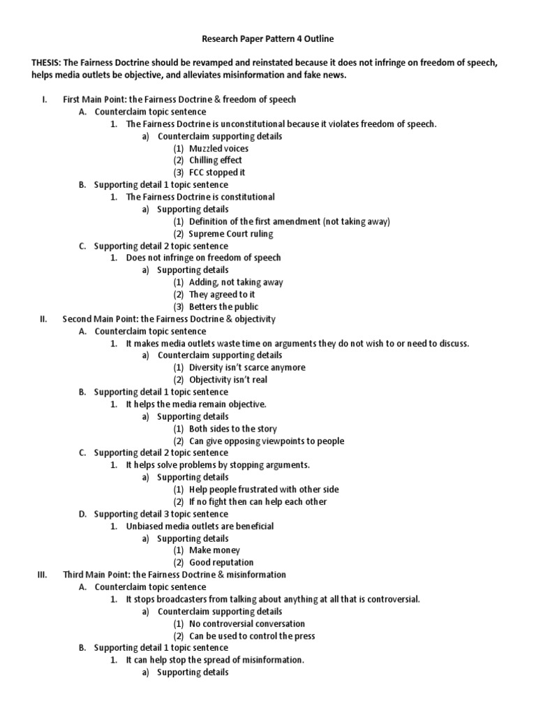 ER - Research Paper Pattern 4 Outline | PDF | Public Law | Mass Media