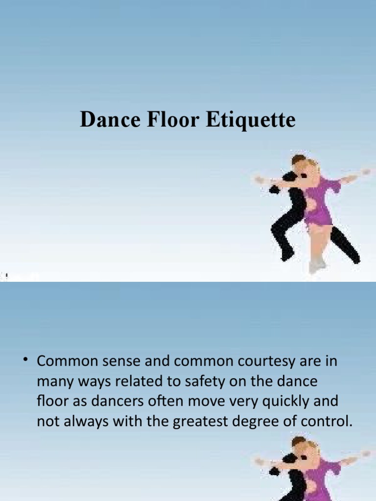 Dance Floor Etiquette | PDF | Dances