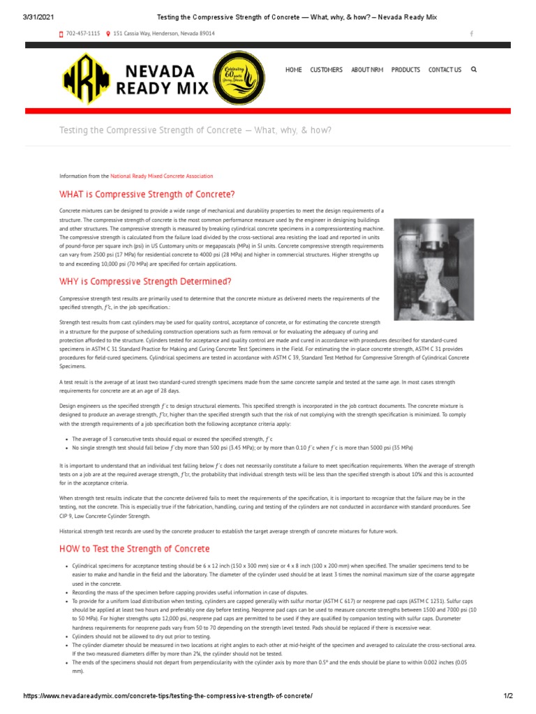 Testing The Compressive Strength of Concrete - What, Why, & How ...