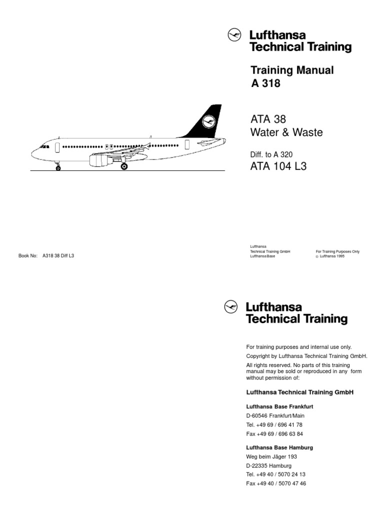 A318 - ATA 38 - WATER & WASTE - Diff To A320 - L3 | PDF | Toilet | Aviation