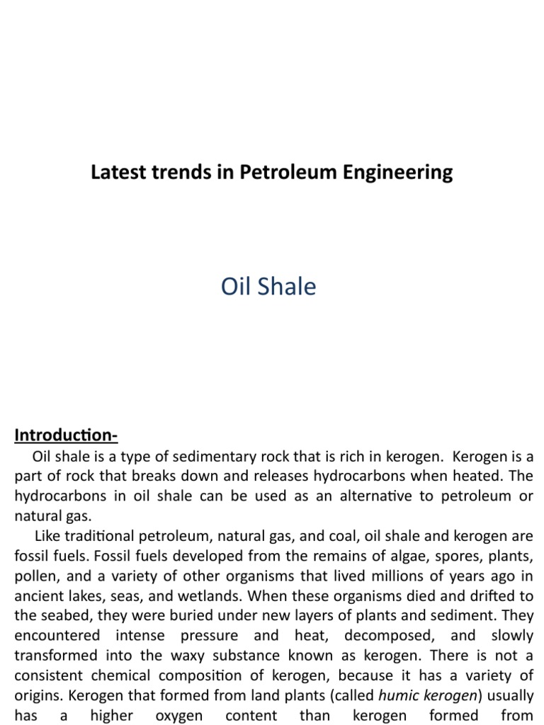 An In-Depth Look at Oil Shale: Classification, Extraction Methods ...