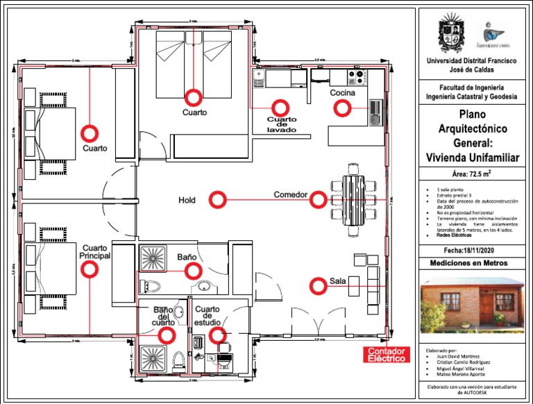 Plano Con Rotulo y Redes Electricas | PDF