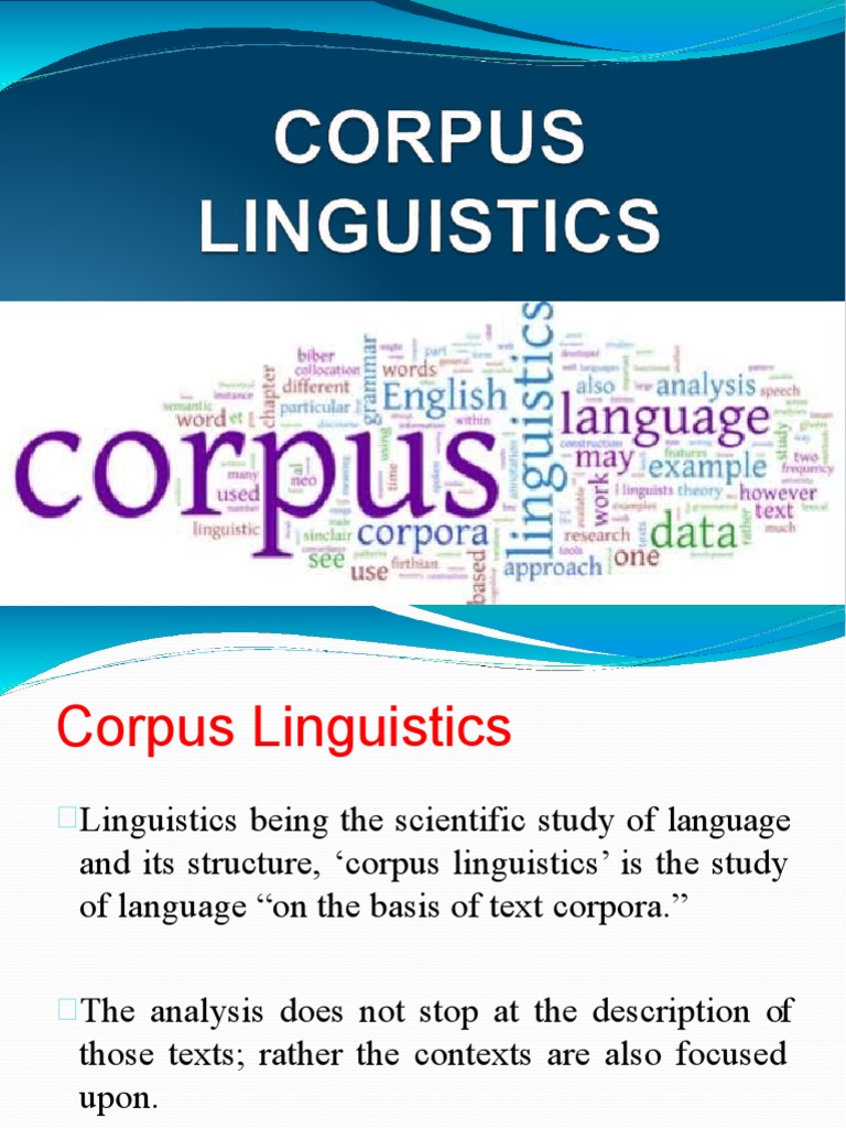 Corpus Linguistics 1 | PDF | Linguistics | English Language