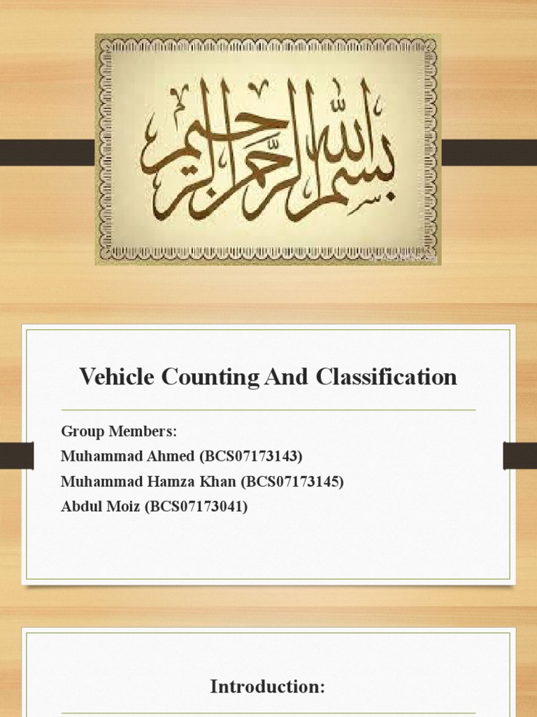 Vehicle Classification And Counting Pdf Support Vector Machine