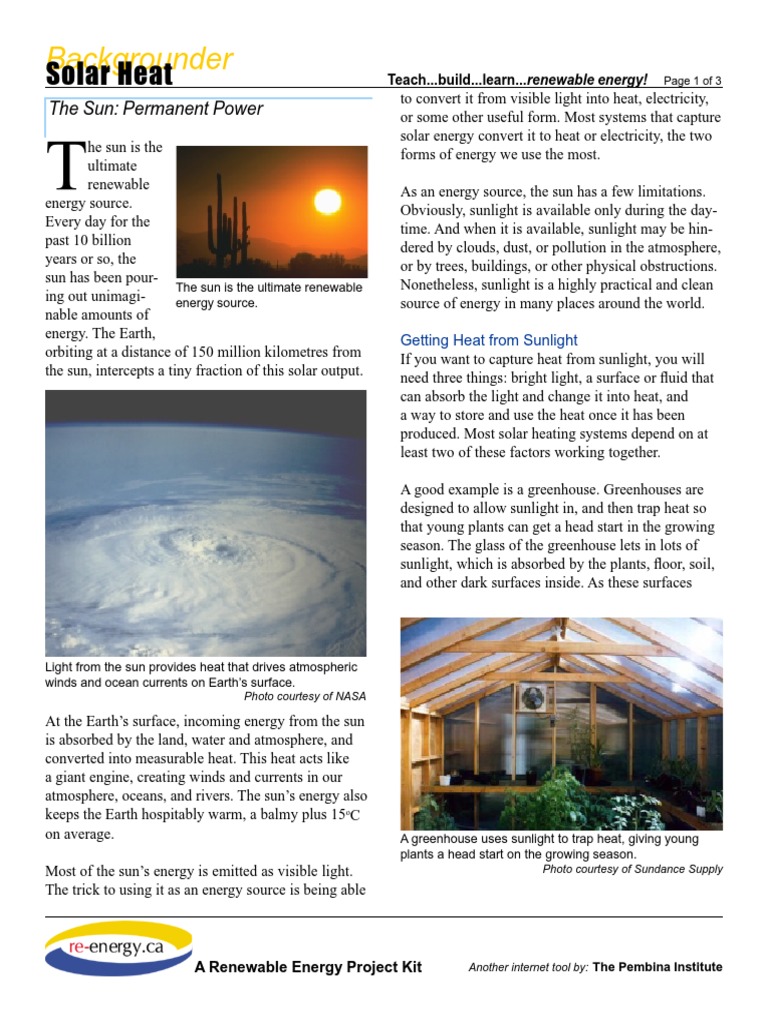 bg2 Solar Heat | PDF | Solar Energy | Water Heating