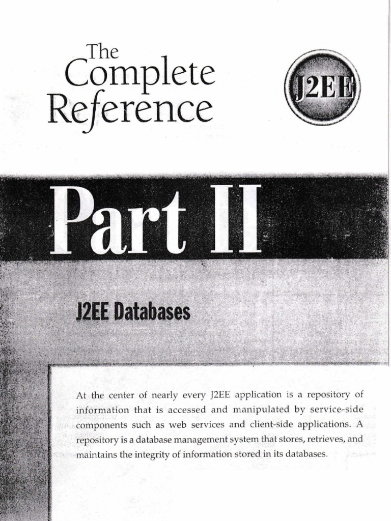 Part II - J2EE Databases | PDF
