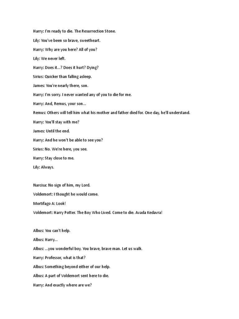 Dialogo Interpretacion de Harry Potter | PDF | Harry Potter | Harry ...