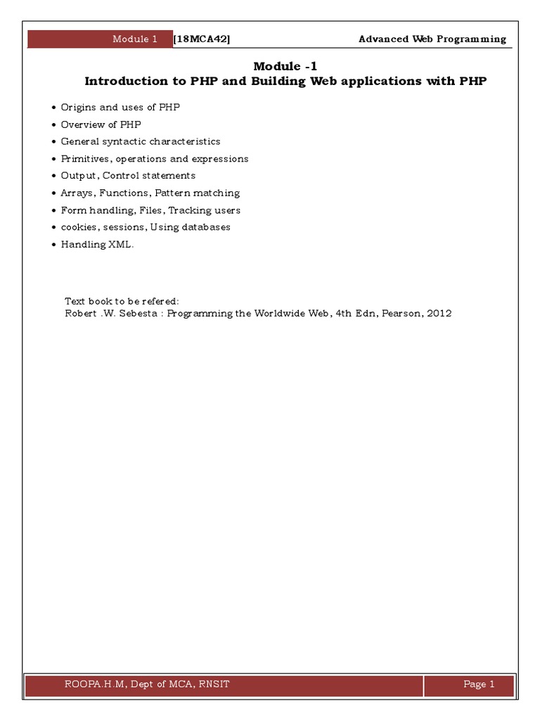 Advance Web Technology | PDF | Php | Variable (Computer Science)