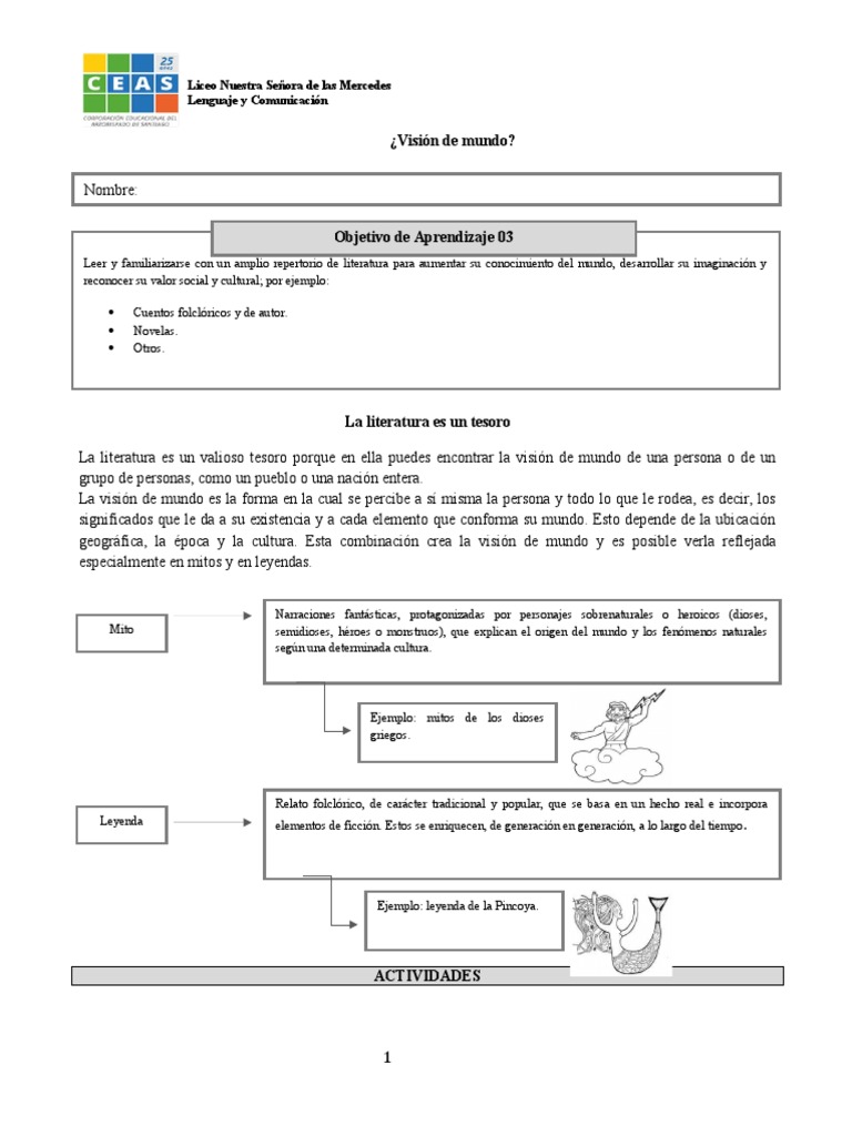 GUIA Nº17b LA LEYENDA 6º BÁSICO | PDF | Folklore