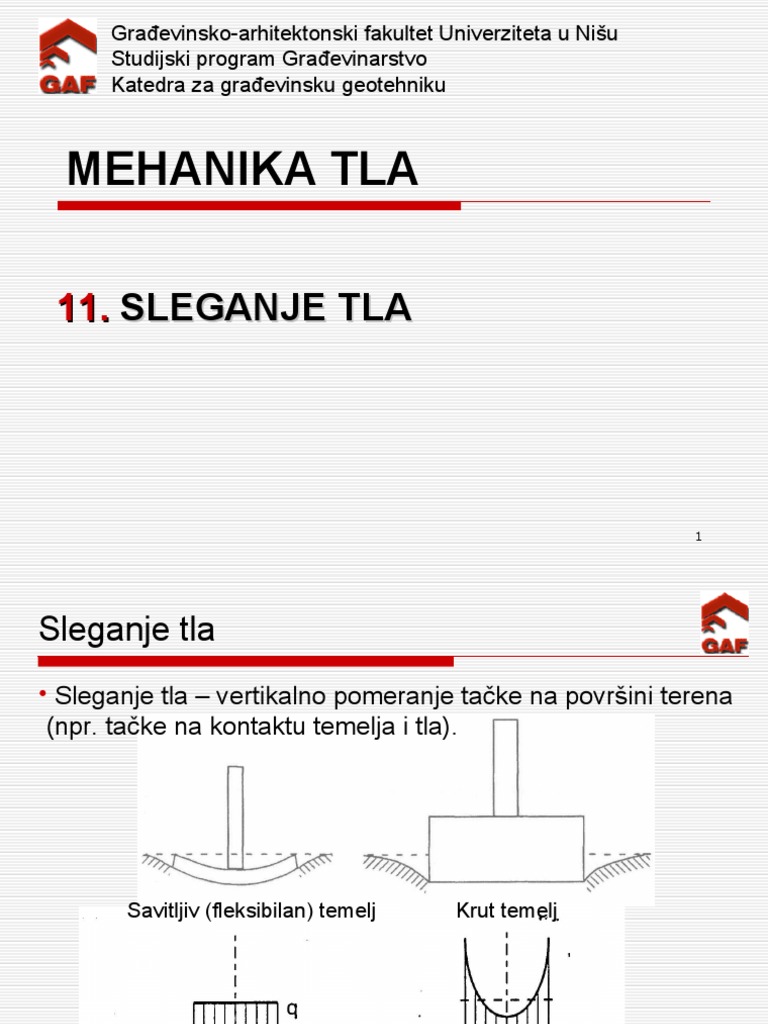 Mehanika Tla 11 Sleganja Tla (2020) | PDF