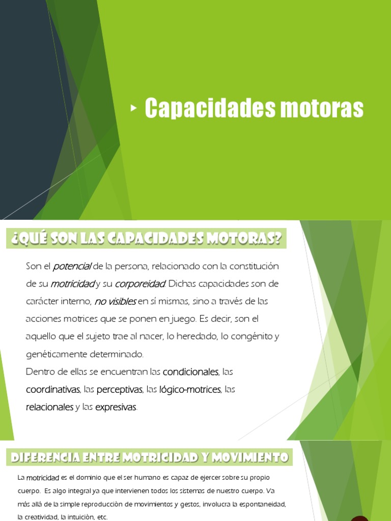 Capacidades Motoras 1 | PDF | La naturaleza humana | Sicología