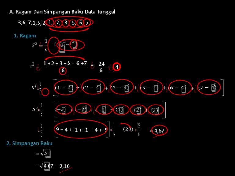 Ragam Dan Simpangan Baku Data Tunggal | PDF
