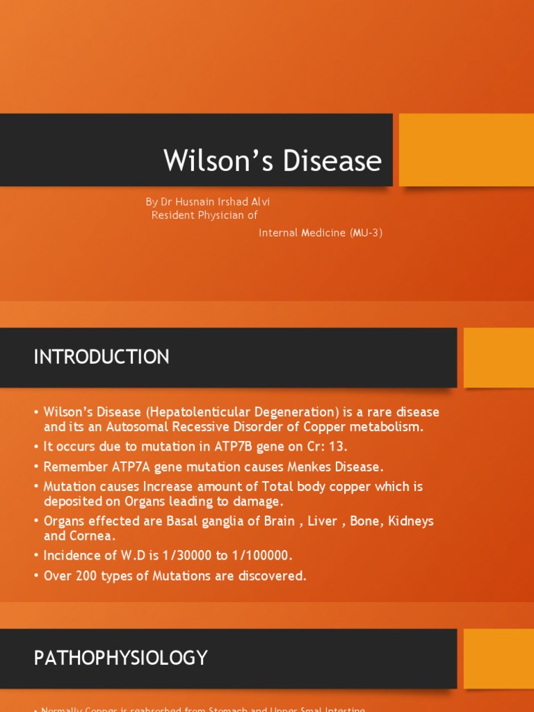 A Comprehensive Overview of Wilson's Disease: Pathophysiology, Clinical ...