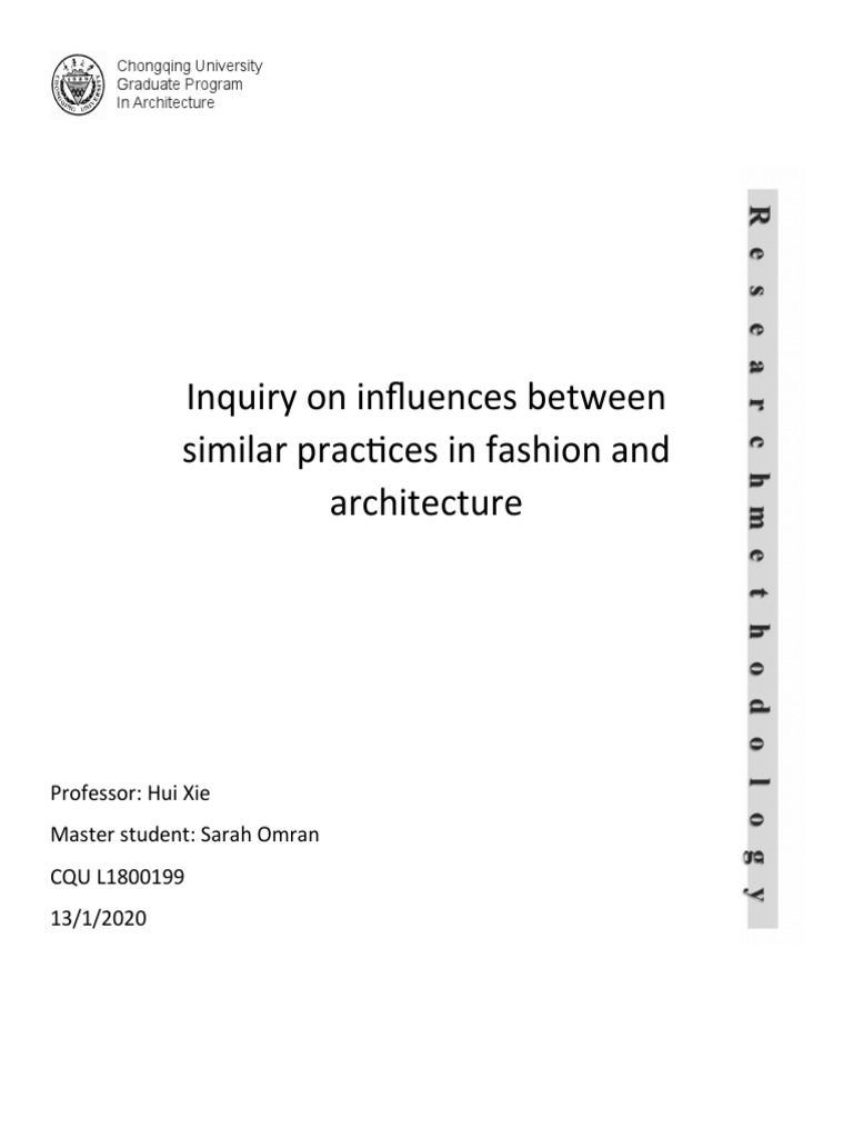 Sarah Omran Proposal | PDF | Design | Fashion