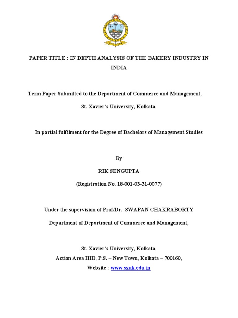 In Depth Analysis of Bakery Industry of India | PDF | Breads | Dough