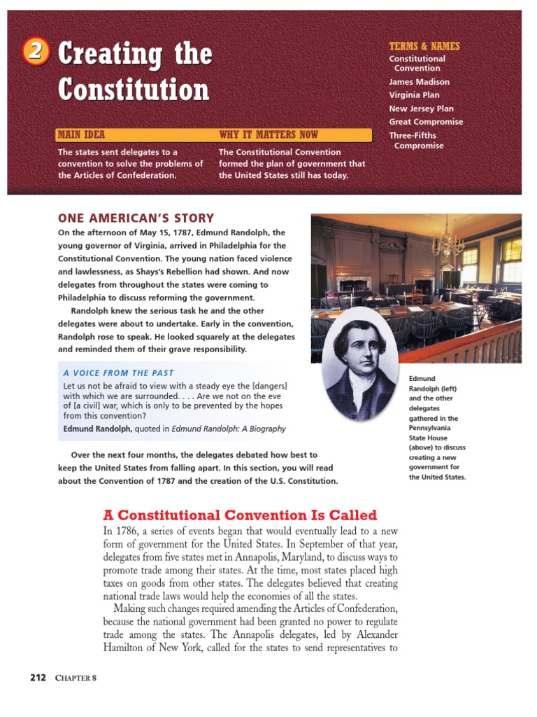Creation of the U.S. Constitution | PDF | Constitutional Convention ...