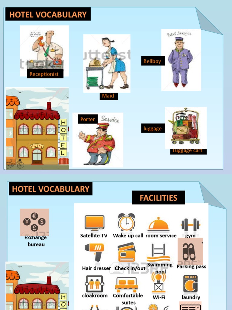 Hotel Vocabulary Worksheet Templates Layouts - 77163 | PDF