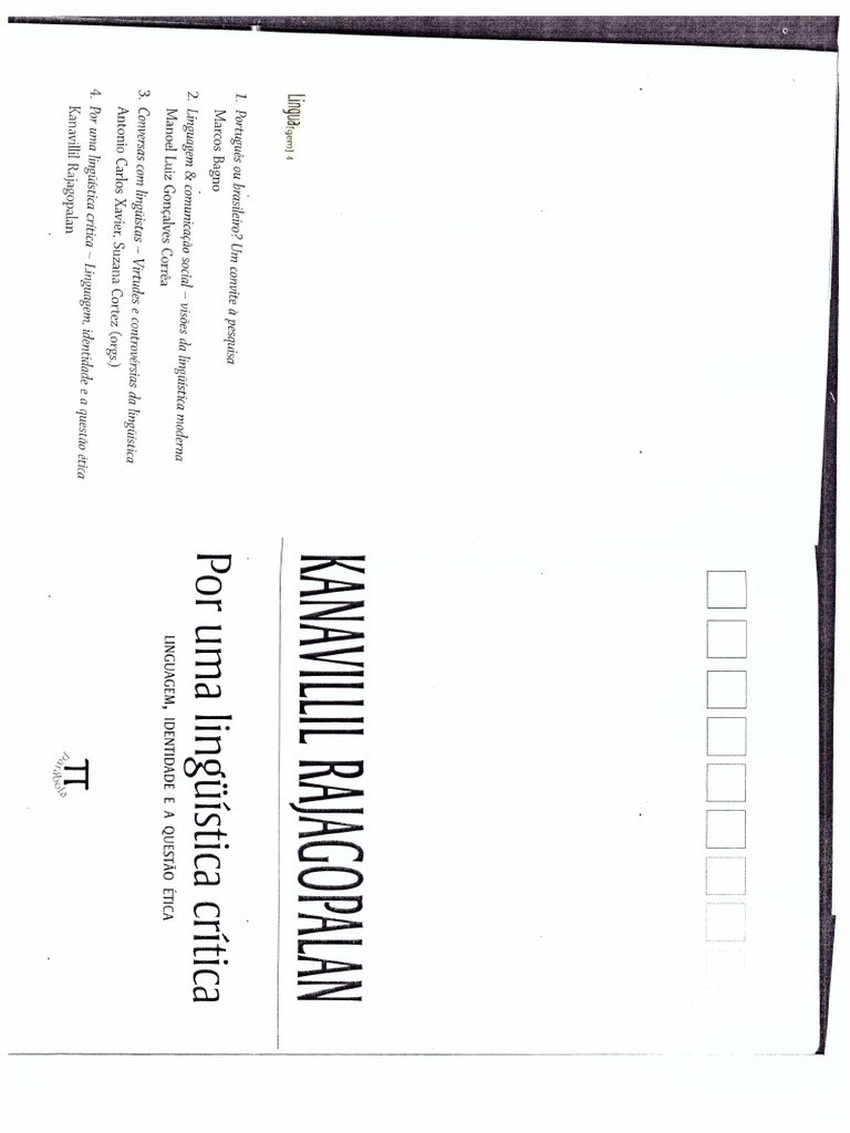RAJAGOPALAN - Por Uma Linguística Crítica | PDF RAJAGOPALAN - Por Uma Linguística Crítica | PDF