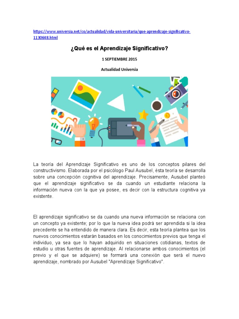 Autores Del Constructivismo | PDF | Aprendizaje | Teoría del ...