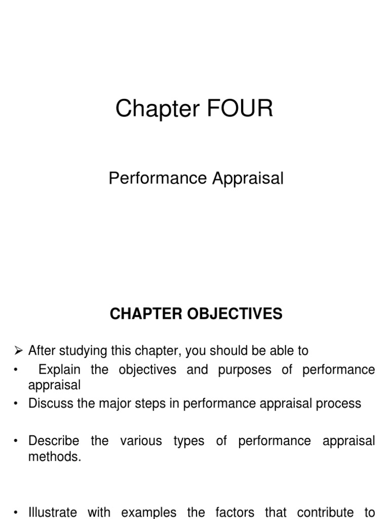 CH 4 - Performance Appraisal | PDF | Performance Appraisal | Behavior Modification