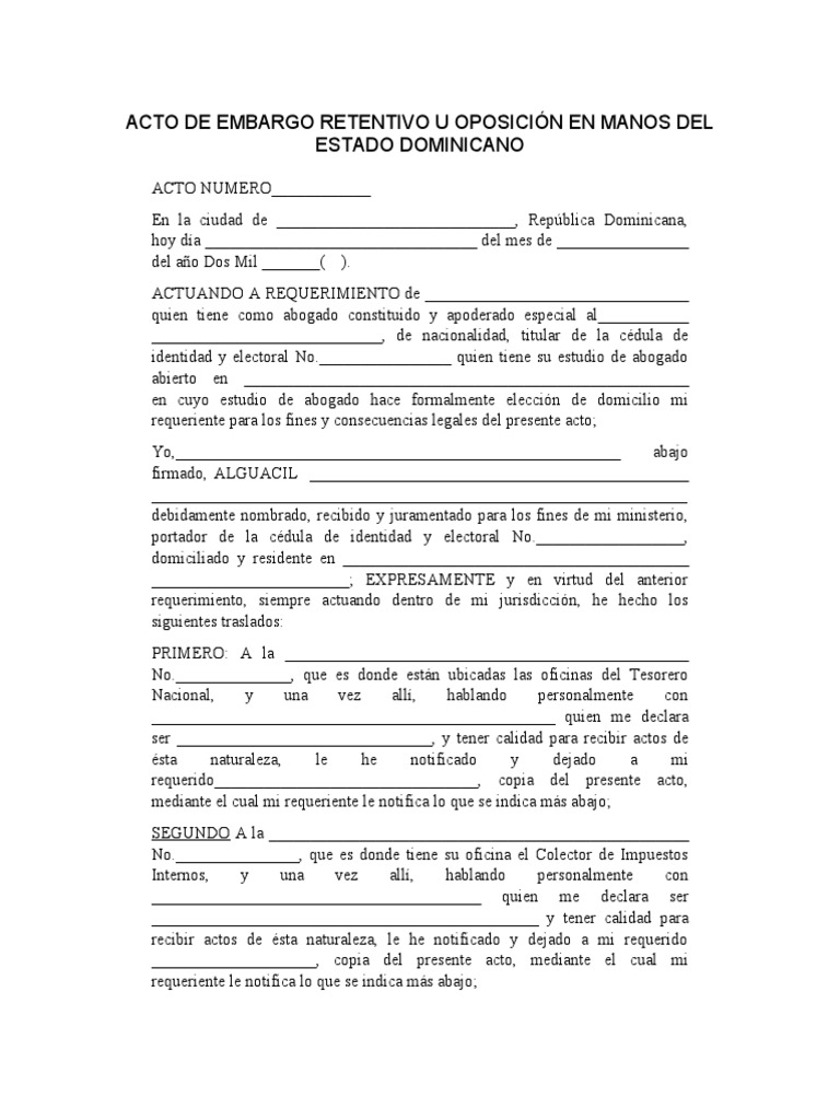 01 - EMBARGO RETENTIVO EN MANOS DEL ESTADO (Copia) | PDF | Política ...