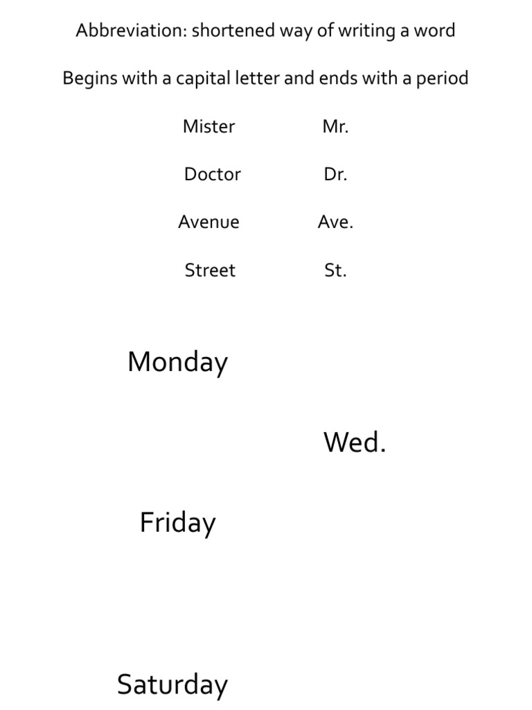 Abbreviations Presentation | PDF